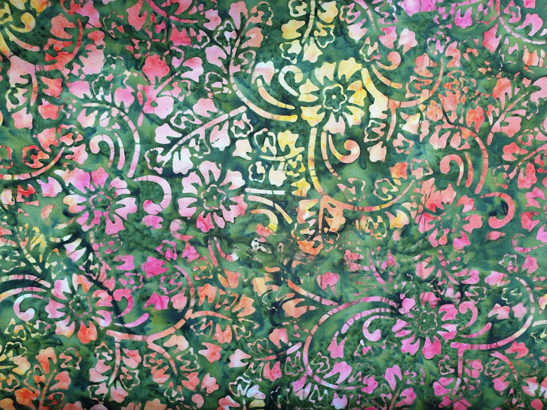 Hand Dyed Balinese Batik by the Half Metre / Fat Quarter 100% Cotton ...