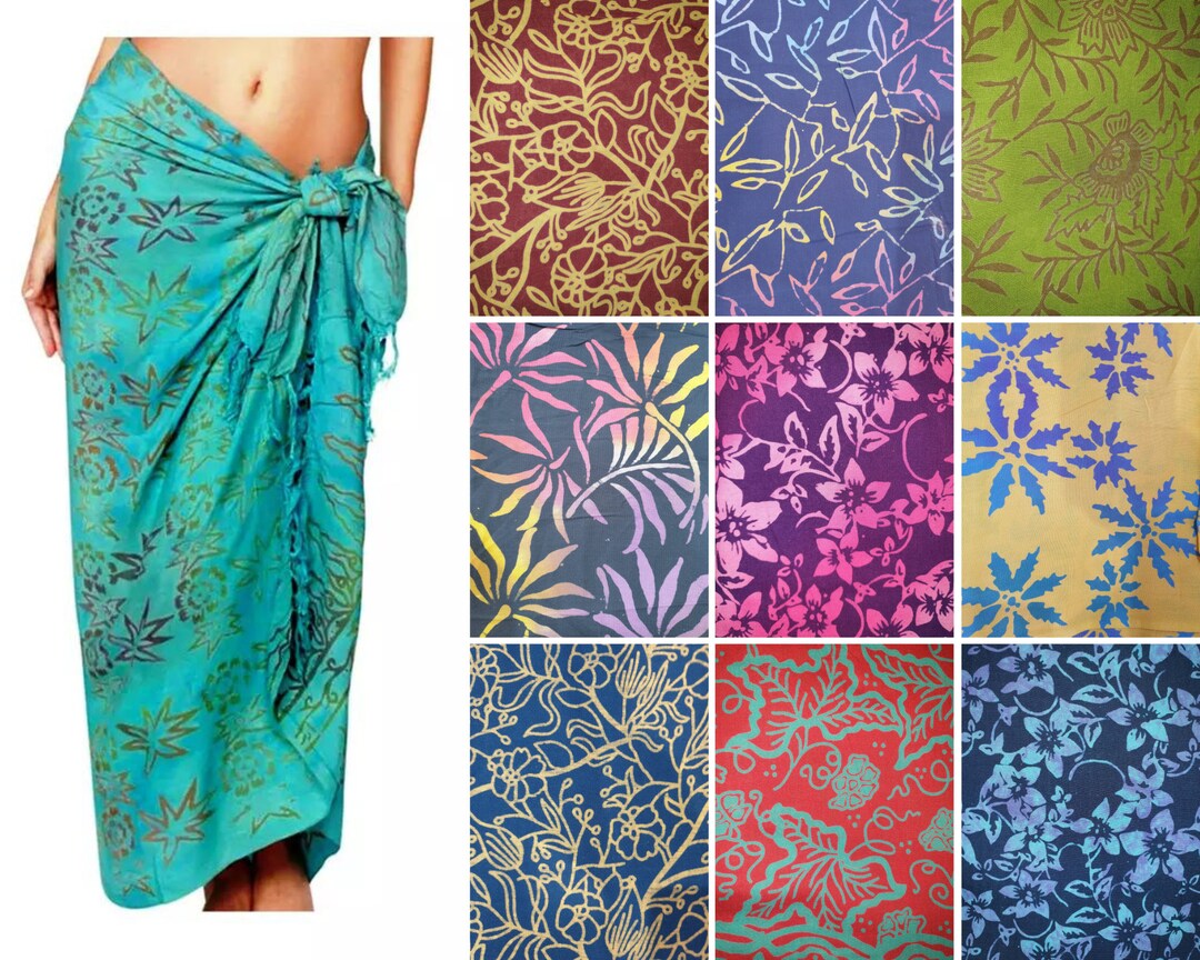 Batik A Grade Rayon Sarong Cover All Swimwear Beachwear Wrap Shawl - Etsy