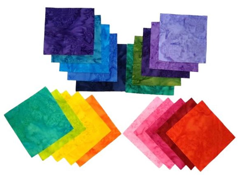 Batik MINI Charm Packs 100% Cotton Fabric Quilter Pre Cuts 2.5" X 2.5 ...