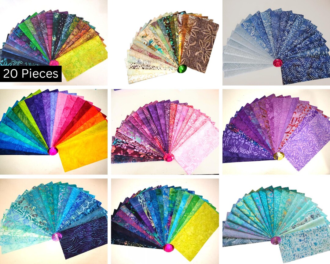 Batik Layer Cakes - 20 Piece 10" X 10" Squares Batik Fabric Quilting ...