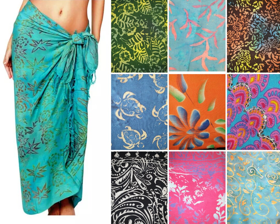 Batik A Grade Rayon Sarong Cover All Swimwear Beachwear Wrap - Etsy