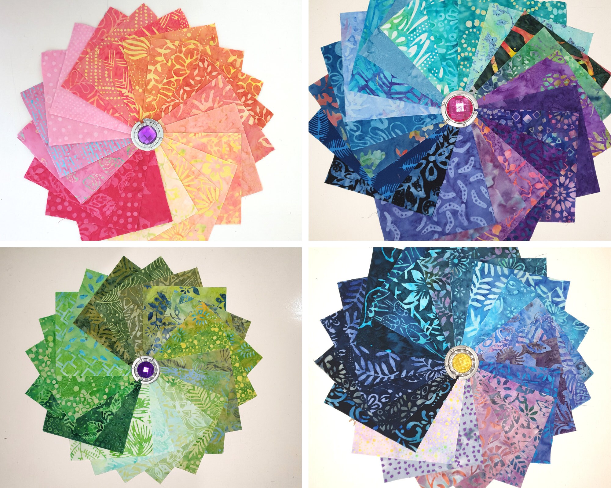 Batik Charms 40 X Batik Fabric Quilting Craft Cotton Charms - Etsy