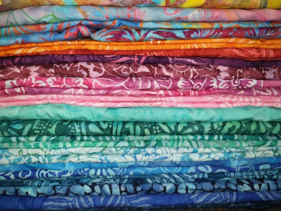 Hand Dyed Batik by the Half Metre /fat Quarter 100% Cotton Quilting ...