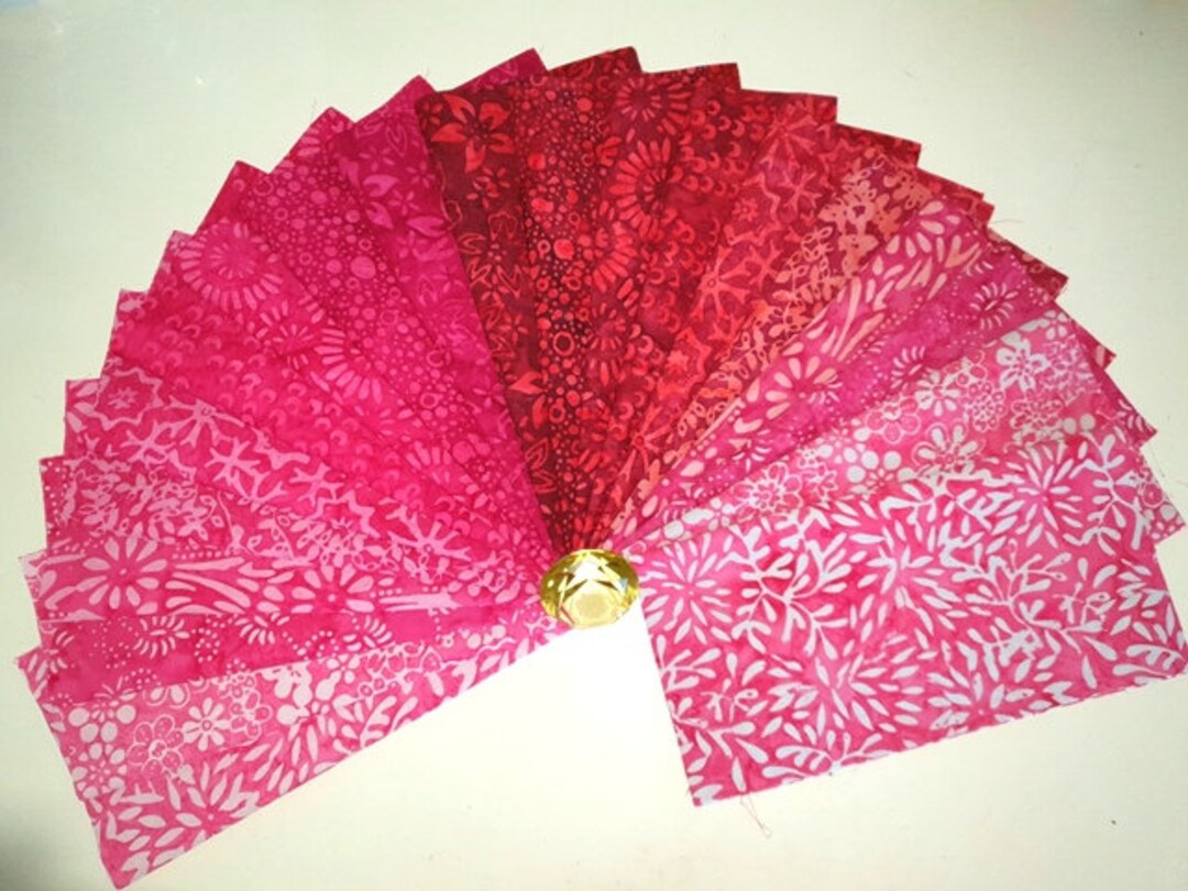 Batik Layer Cakes 40 X Fabric Quilting Craft Sewing 10 X 10 Squares ...