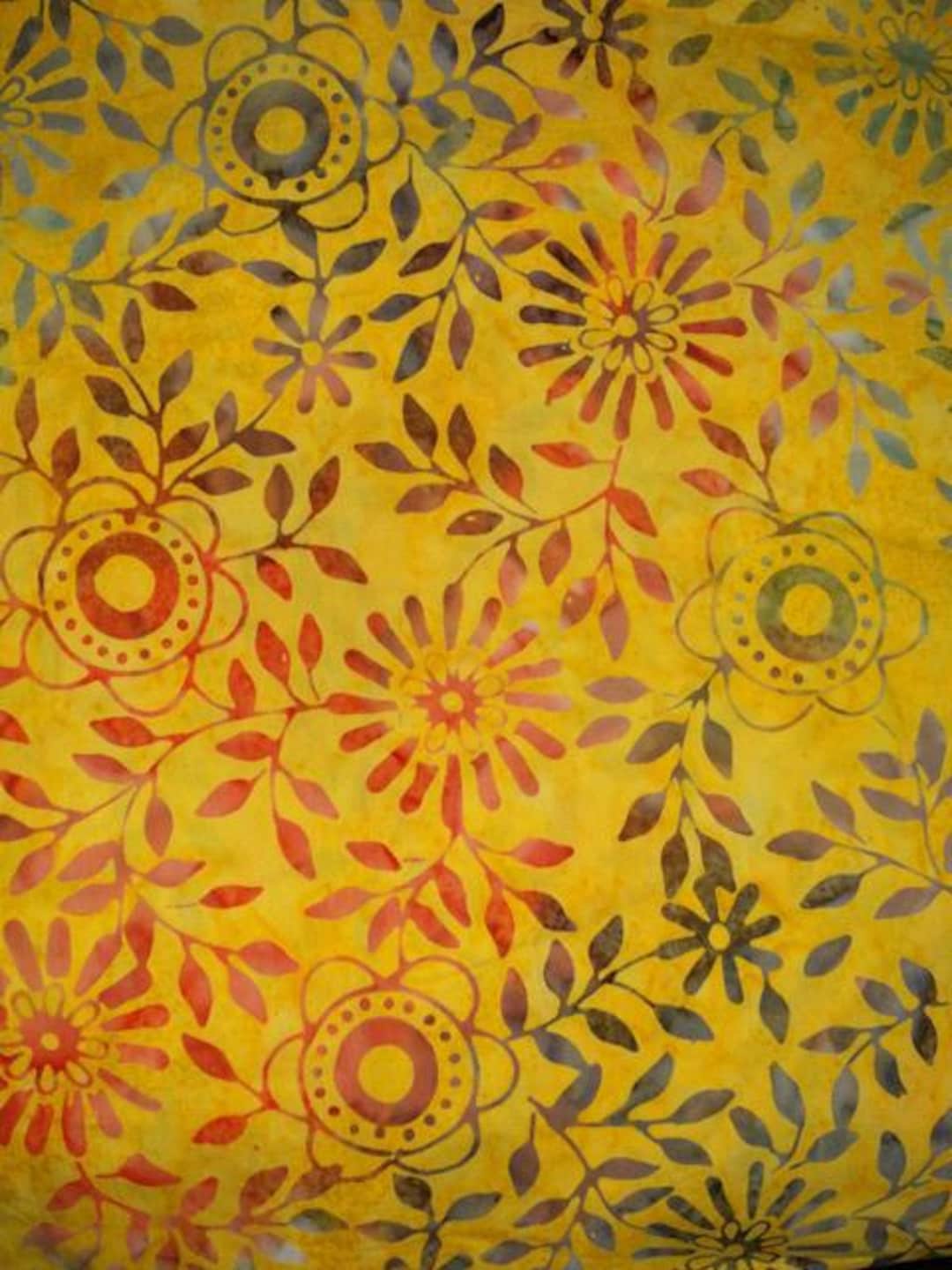 Hand Dyed Batik by the Half Metre or Long / Fat Quarter 100% Cotton ...