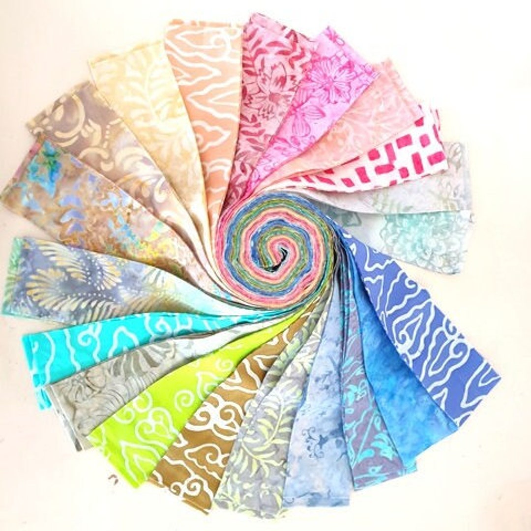 Batik Jelly Roll 100% Cotton Fabric Quilter Jelly Roll 40pcs X 112cm X ...