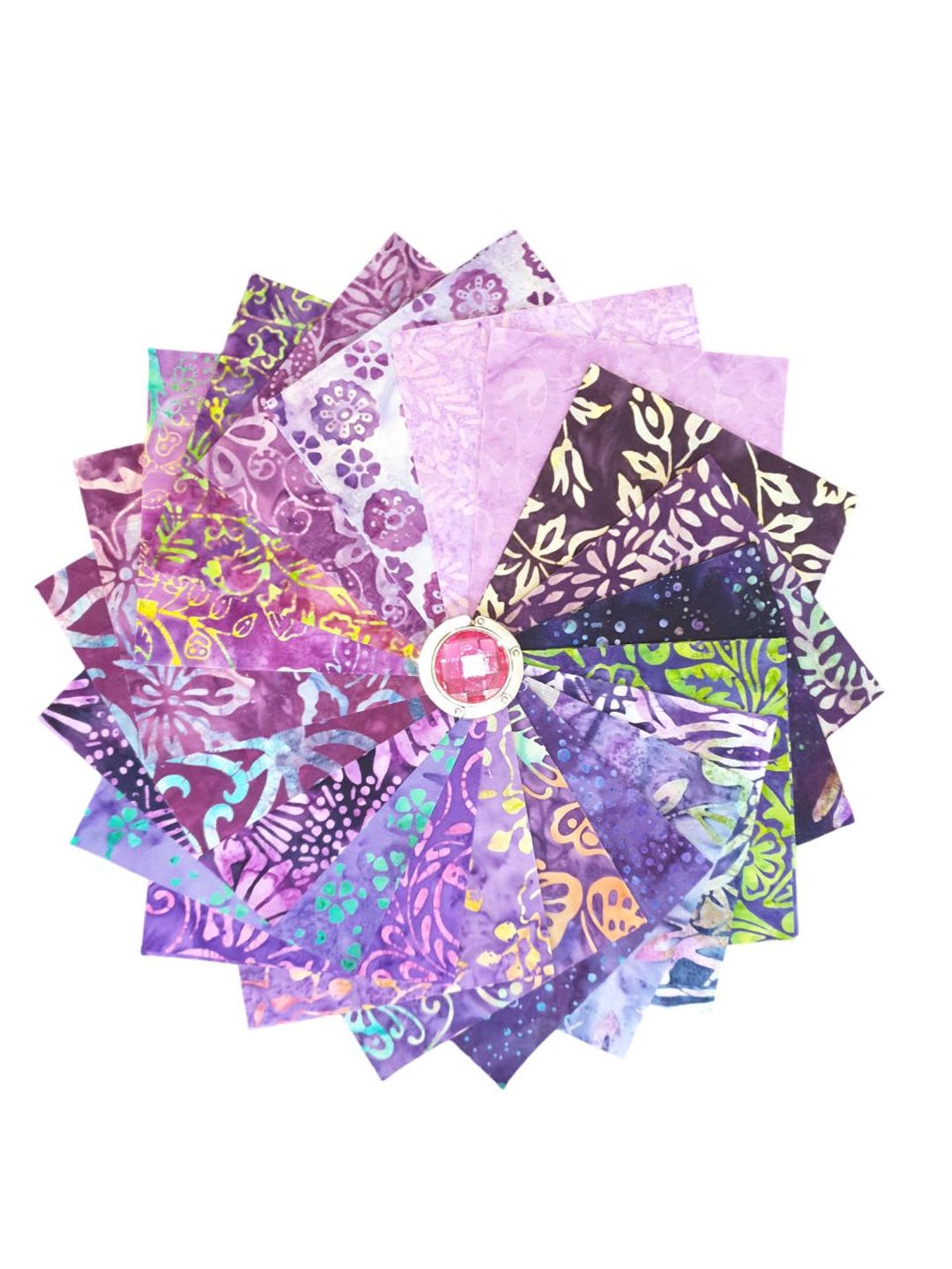 Batik Charms - 40 X Batik Fabric Quilting Craft Cotton Charms 5" X 5 ...