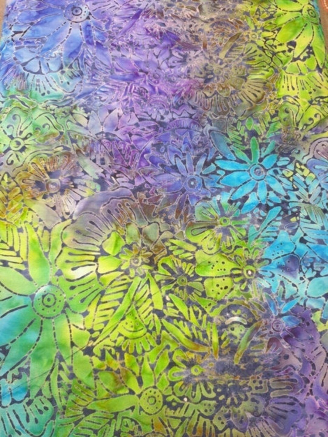 Handgefärbt Batik Meterware / Fat Quarter 100% Baumwolle Quilt Stoff ...