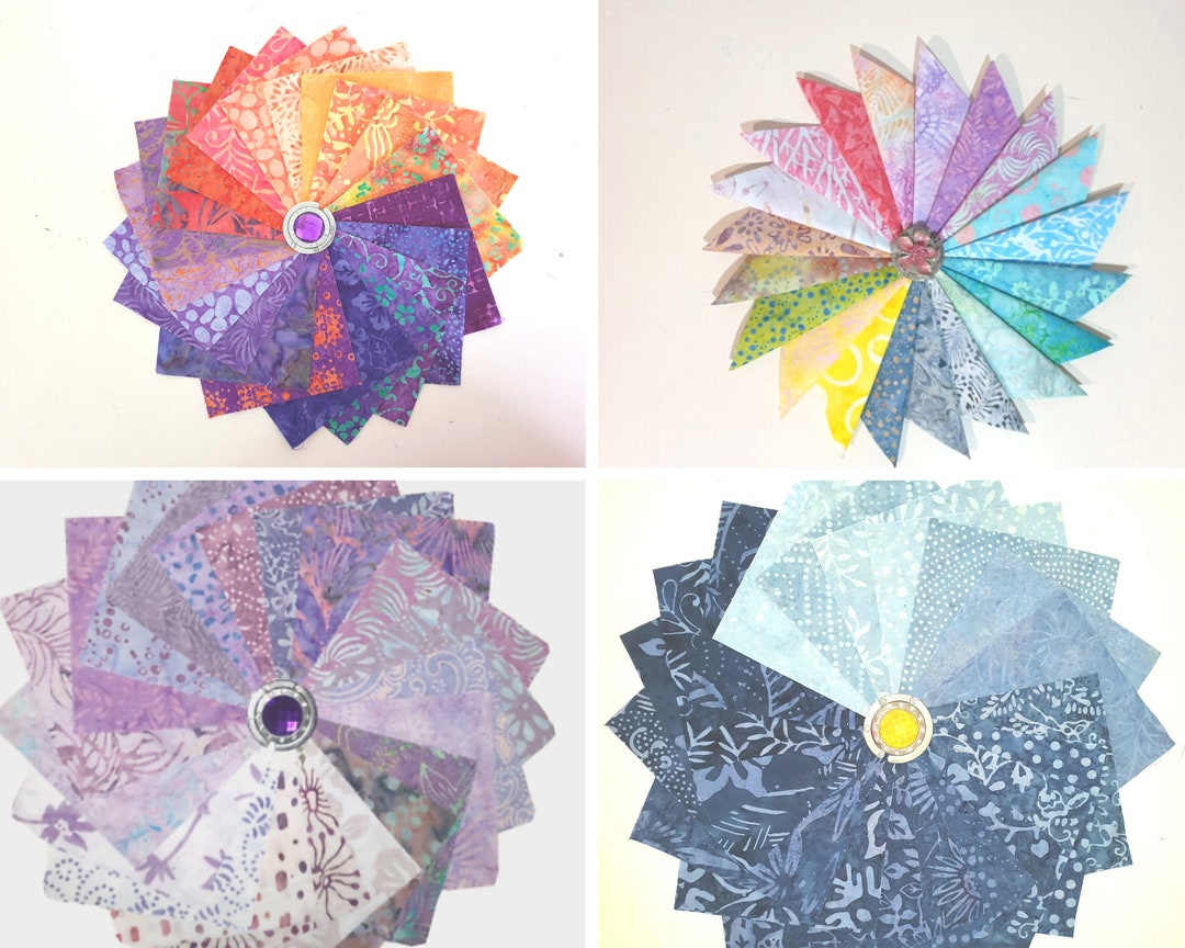 Batik Charms 40 X Batik Fabric Quilting Craft Sewing Charms 5 X 5 ...