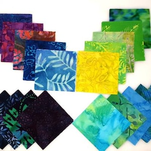 Batik MINI Charm Packs 100% Cotton Fabric Quilter Pre Cuts 2.5" X 2.5 ...