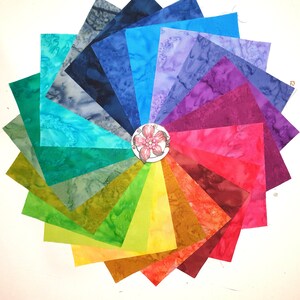 Batik Charms 40 X Batik Fabric Quilting Craft Sewing Charms 5 X 5 ...