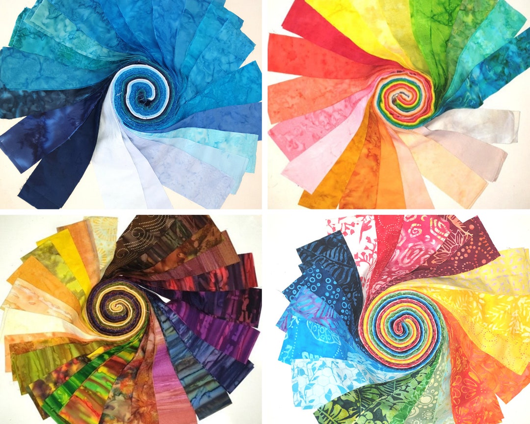 Batik Jelly Roll 100% Cotton Fabric Quilter Jelly Roll 40pcs X 112cm X ...