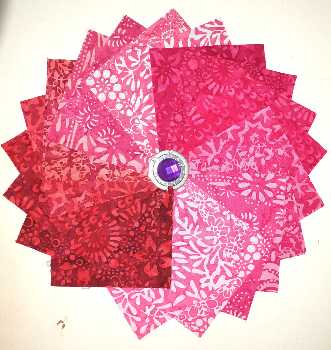 Batik Charm Pack - 40 X Batik Fabric Quilting Craft Sewing 5" X 5 ...