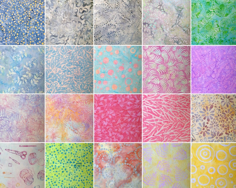 Batik Charms 40 X Batik Fabric Quilting Craft Sewing Charms - Etsy