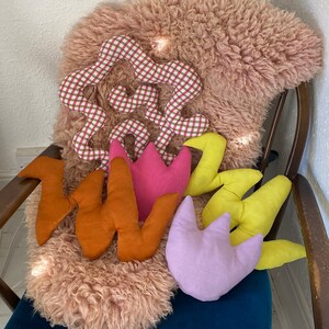 Squiggle Stuffed Shape Colourful Cushion - Etsy