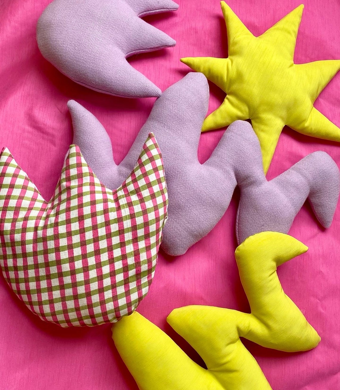 Squiggle Stuffed Shape Colourful Cushion - Etsy