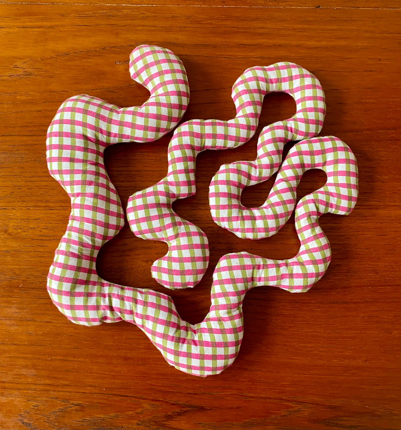 Squiggle Stuffed Shape Colourful Cushion - Etsy