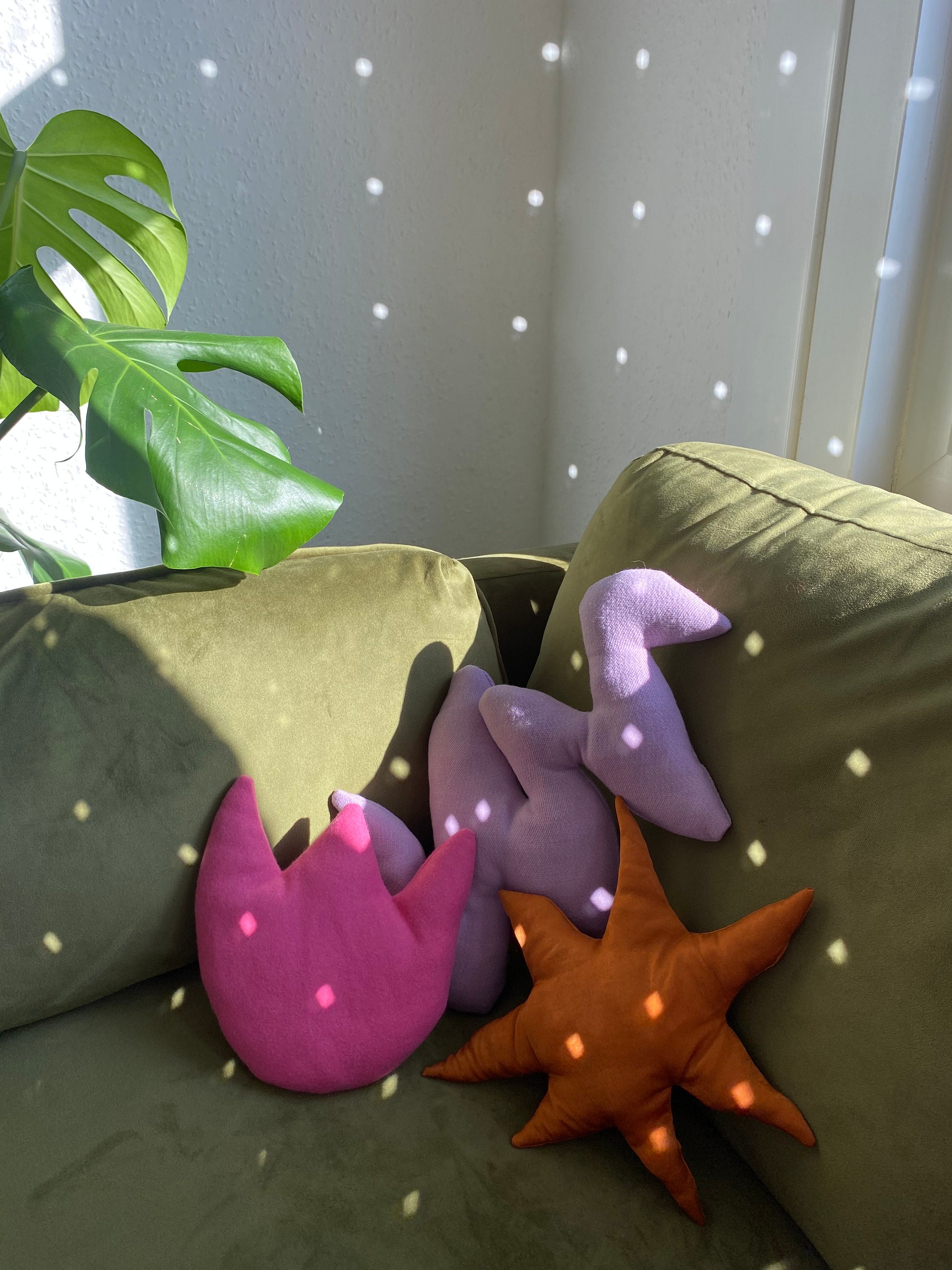 Squiggle Stuffed Shape Colourful Cushion - Etsy