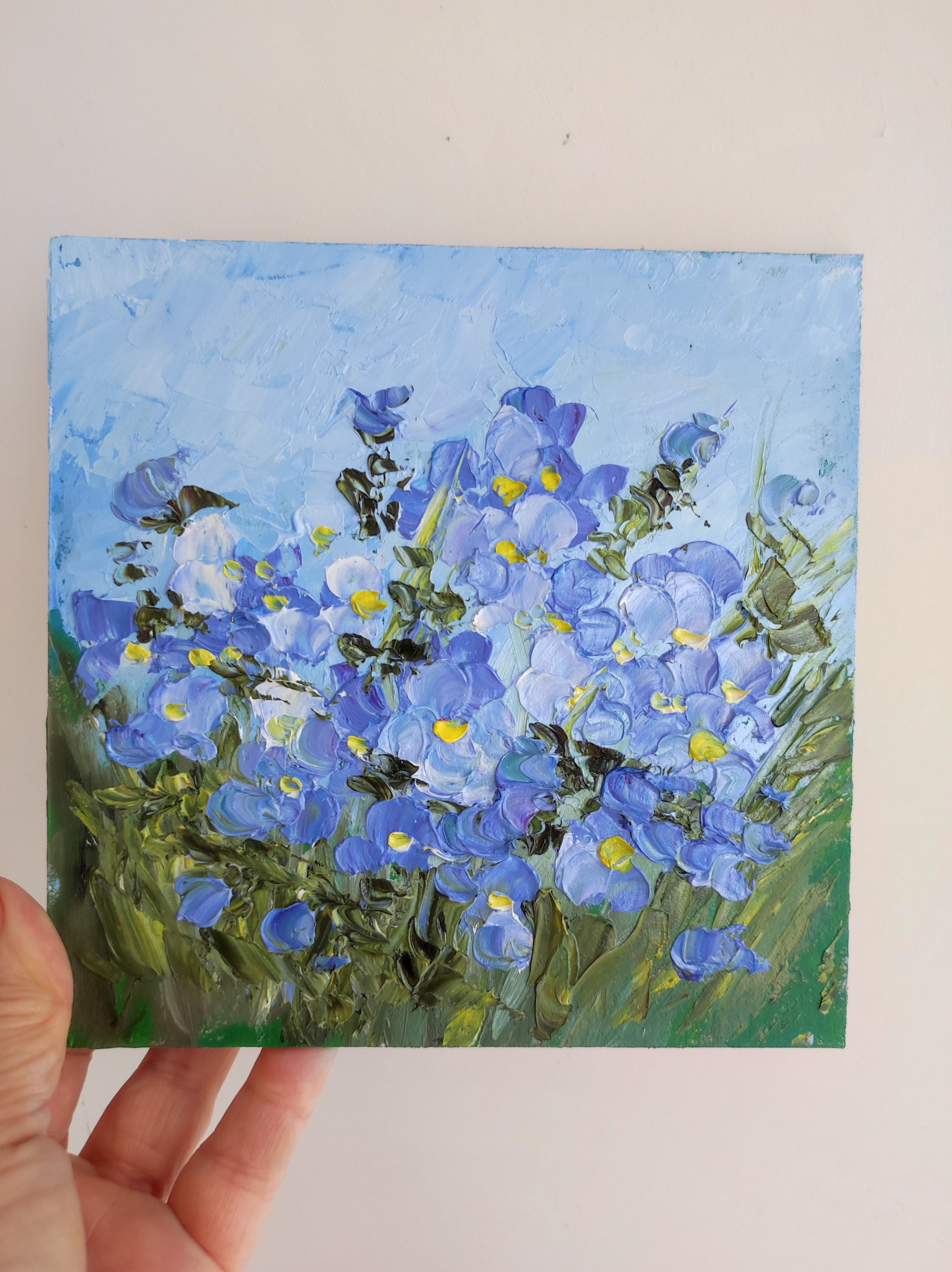 Blue Flower Oil Painting