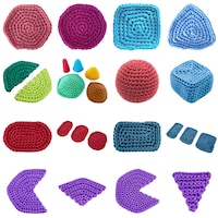 Geometric Shapes Crochet Pattern, Amigurumi Shapes Pattern, Crochet ...