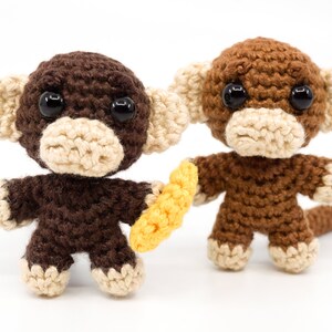 Mini Monkey Crochet Pattern | Amigurumi PDF Pattern - Etsy