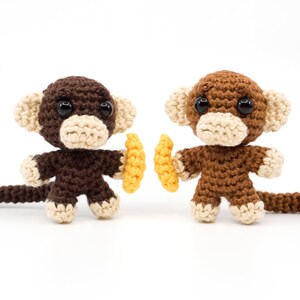 Mini Monkey Crochet Pattern | Amigurumi PDF Pattern - Etsy