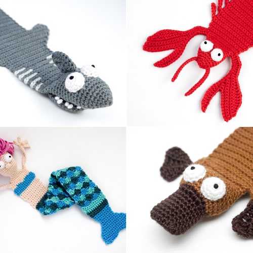 Amphibians Bookmarks PDF Crochet Pattern Bundle Amigurumi - Etsy