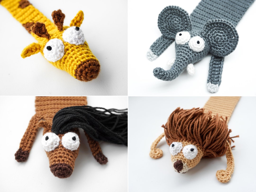 Exotic Animal Bookmarks PDF Crochet Pattern Bundle Amigurumi - Etsy