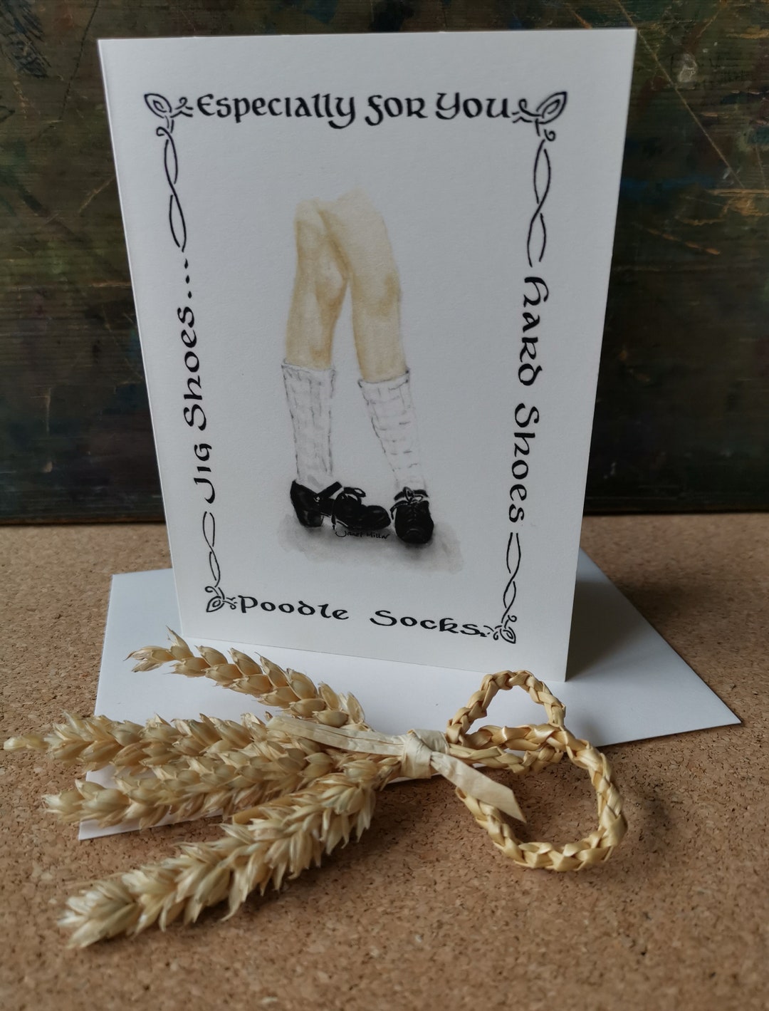 Irish Dance Poodle Socks. Greeting on Front of Card Will Either Be ...