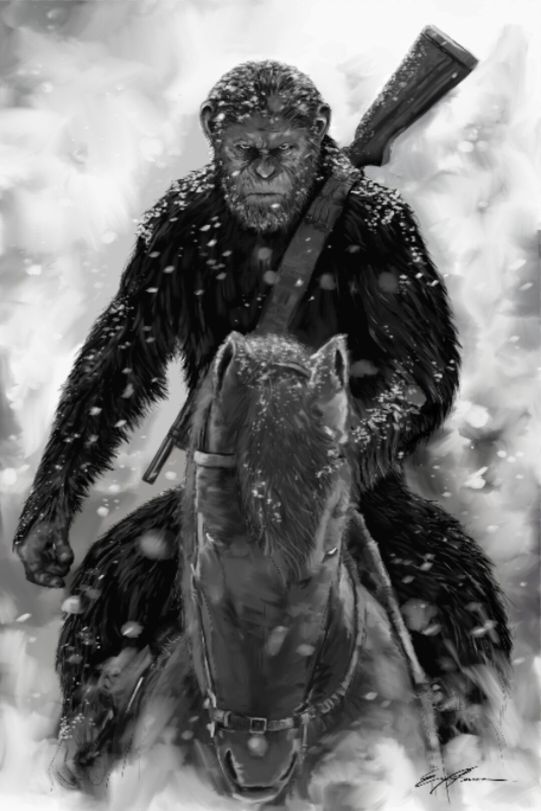 Caesar Planet of the Apes Custom Poster - Etsy