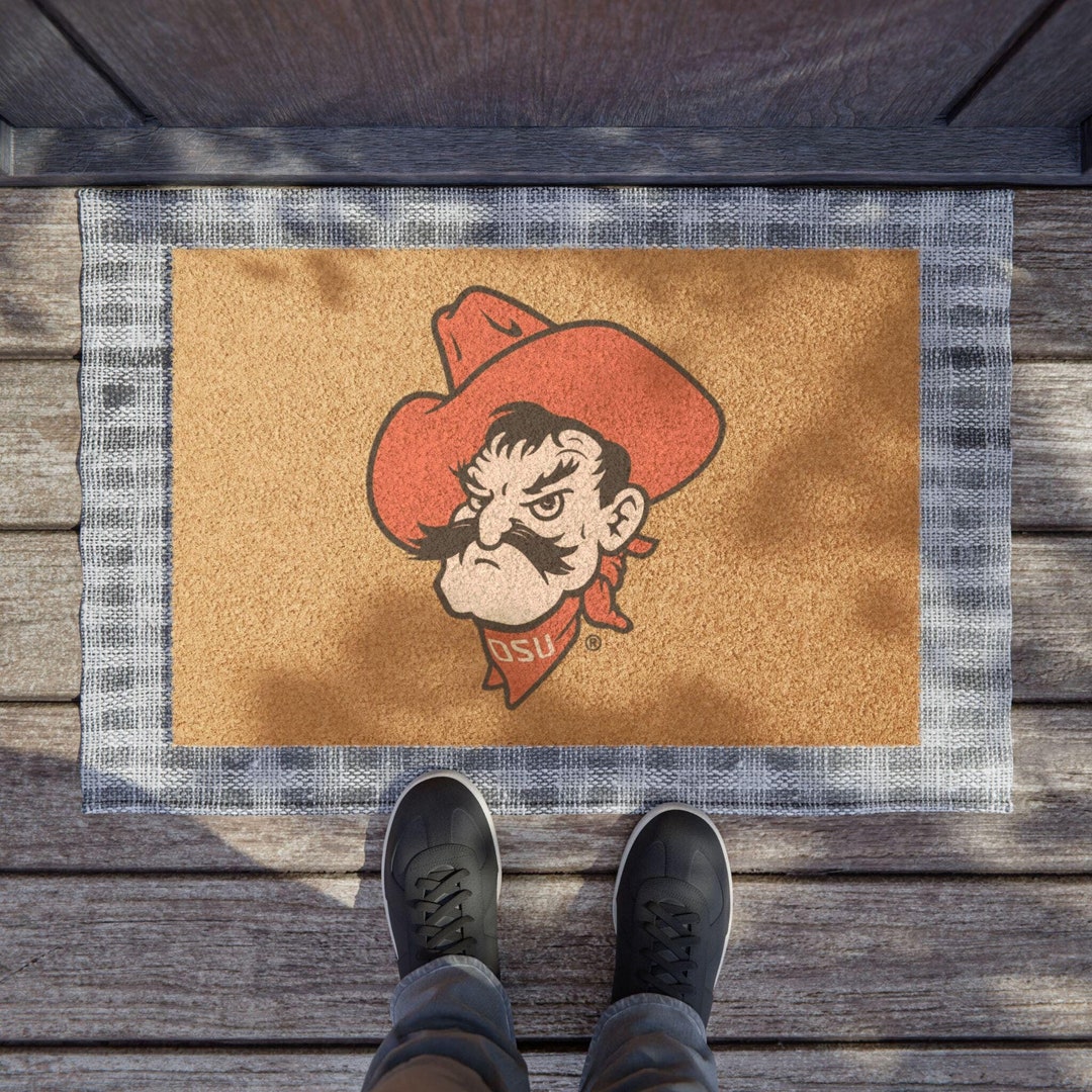 Oklahoma State University Pistol Pete Doormat, OSU Cowboy Welcome Mat ...