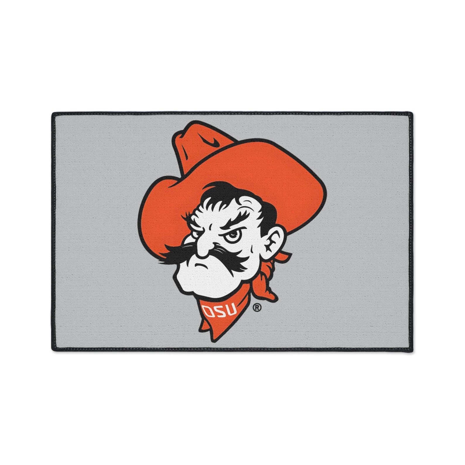 Oklahoma State University Pistol Pete Bathroom Rug, OSU Cowboy Decor ...