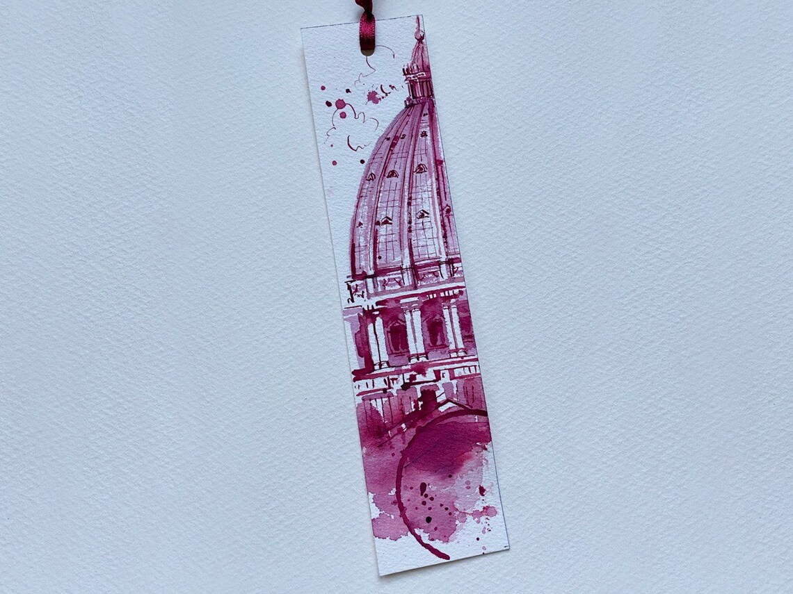Rome Watercolor Bookmark - Hand Made - Etsy