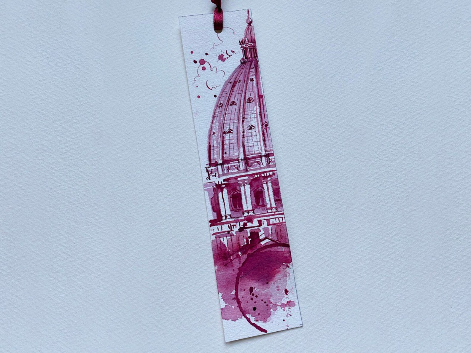 Rome Watercolor Bookmark - Hand Made - Etsy