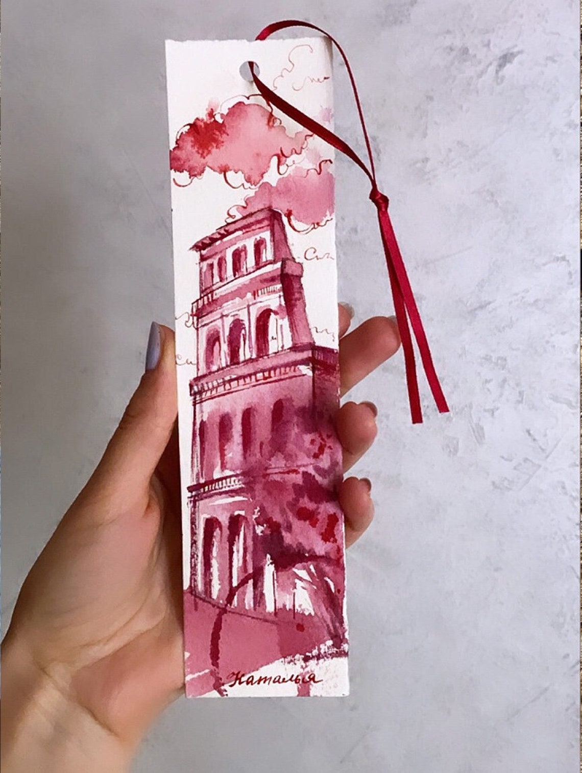 Rome Watercolor Bookmark - Hand Made - Etsy