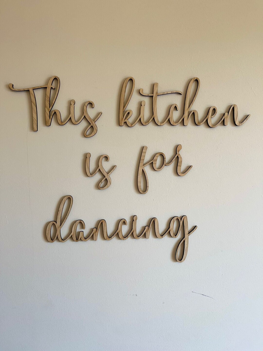 This Kitchen is for Dancing Oak Wording Kitchen Wording - Etsy