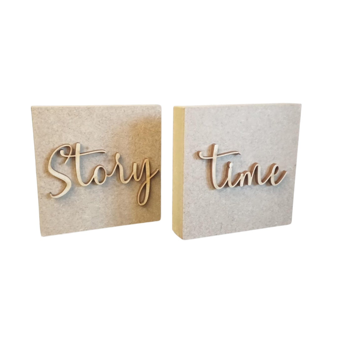 Story Time Shelf Quotes Playroom Laser Cut Wording Quote Paintable ...