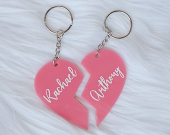 Half Heart Keychain | Etsy