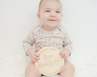 One Month Baby Sign - Etsy