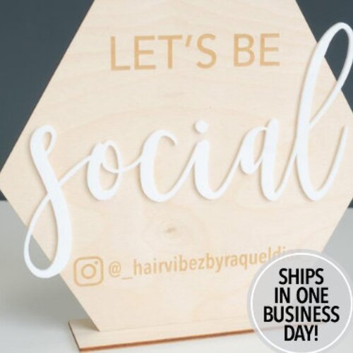 Large Custom Social Media Handle Sign Sign Instagram Sign - Etsy