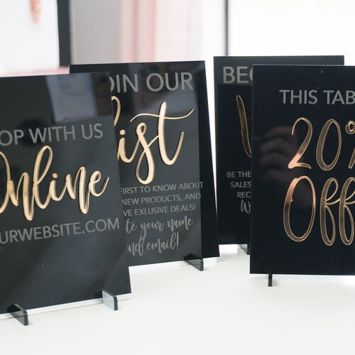 Custom Business Acrylic Sign - Etsy