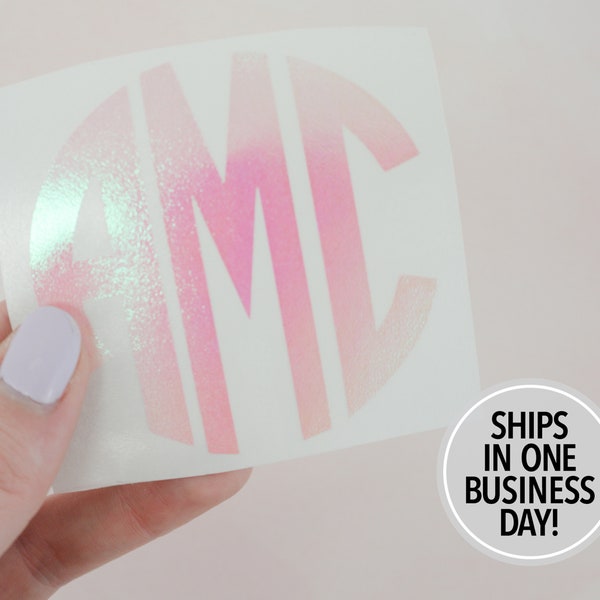 Monogram Sticker - Etsy