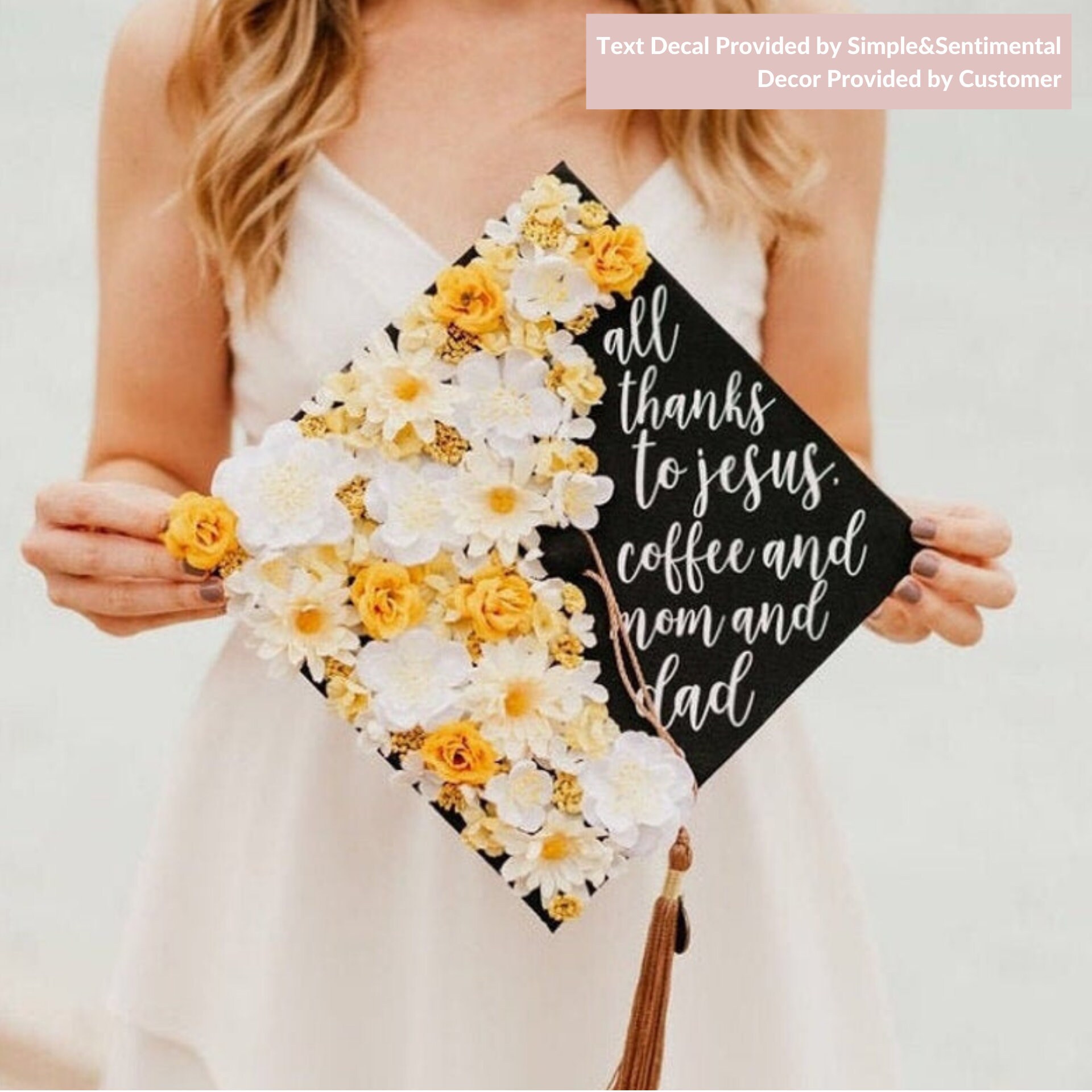 Graduation Cap Decal Graduation Cap Custom Custom Etsy