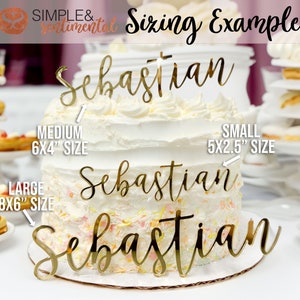 Cake Name Plate Cake Name Plaque Wedding Place Card Birthday Cake ...