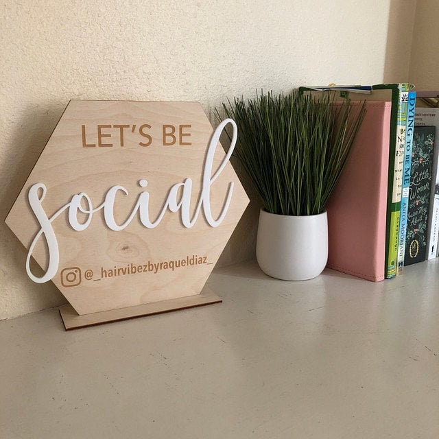 Social Media Sign Boutique Sign Small Business Sign - Etsy UK