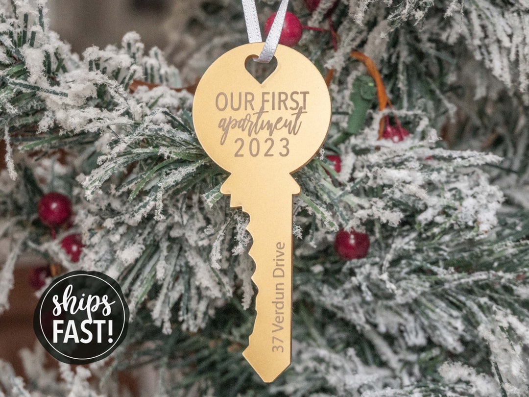 Personalized Our First Apartment Key Ornament Personalized New ...