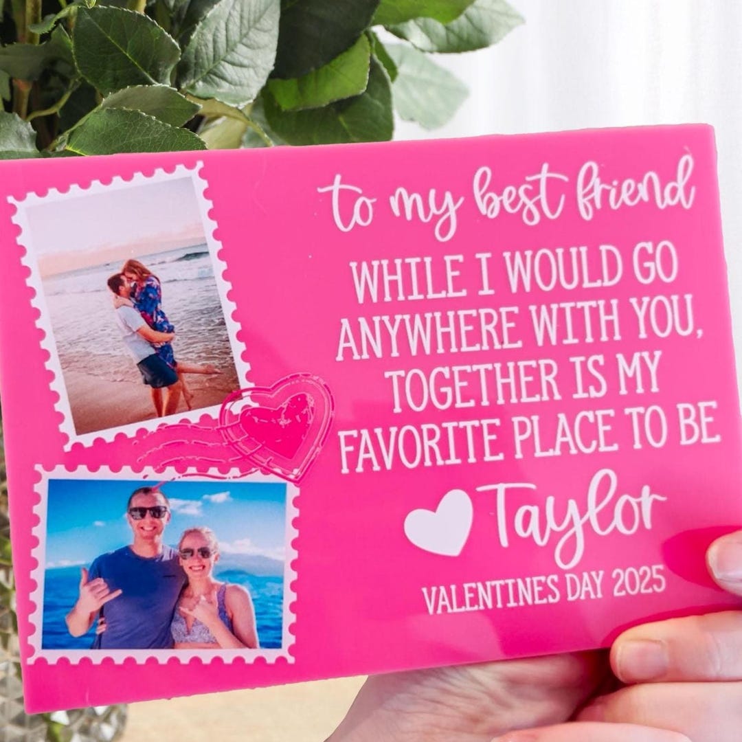 Personalized Acrylic Valentine's Day Postcard | Custom Photo & Message ...
