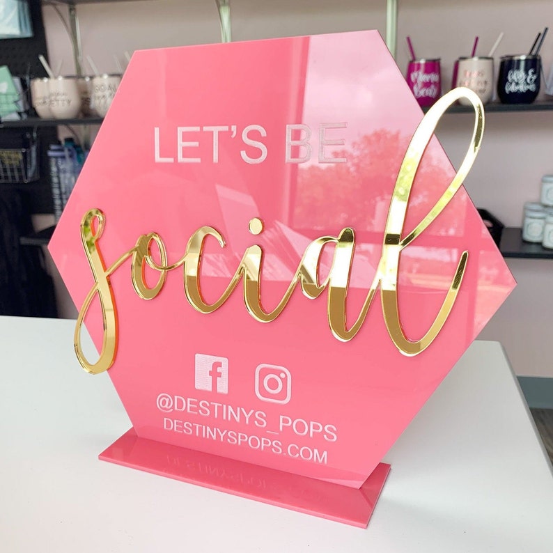 Social Media Sign Boutique Sign Small Business Sign - Etsy UK