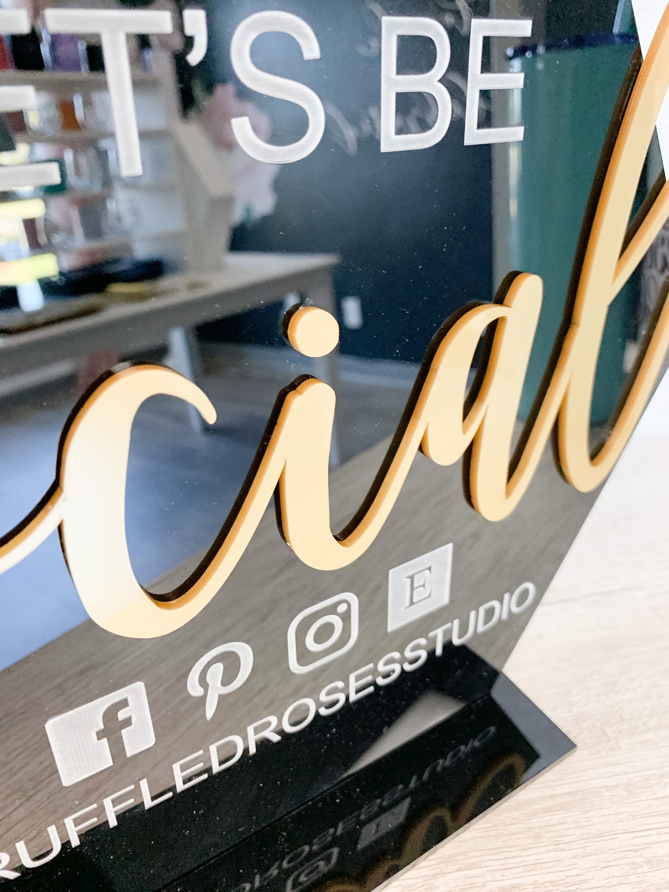 Social Media Sign Boutique Sign Small Business Sign - Etsy UK