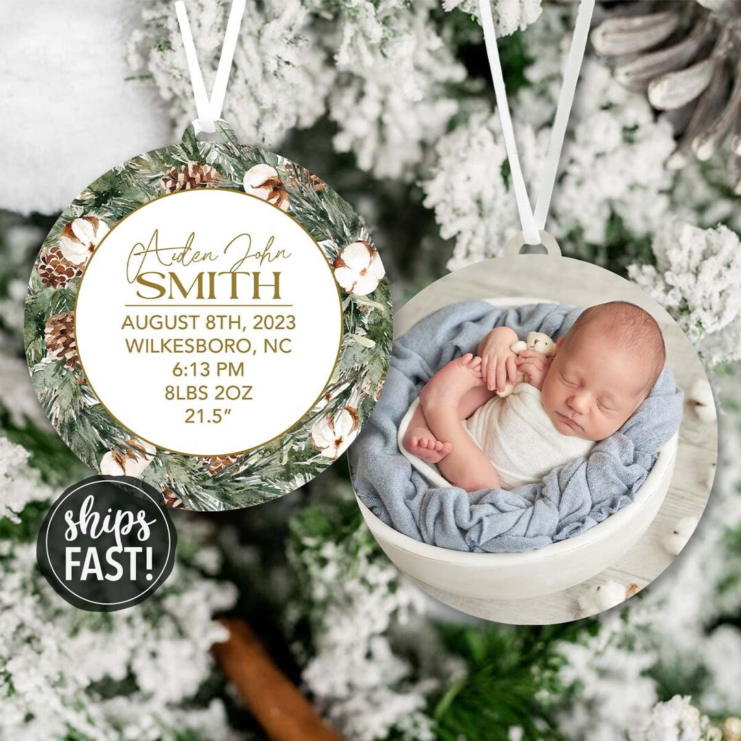 Baby Stats Ornament | Baby's First Christmas Ornament New Mom Gift for ...